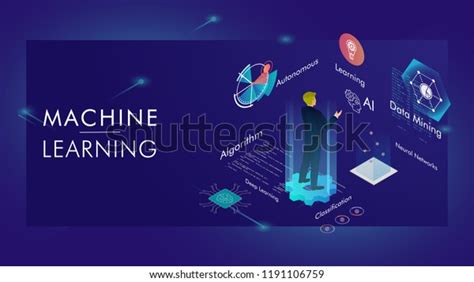 Machine Learning Ai Data Mining Algorithm Stock Vector Royalty Free