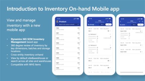 Inventory On Hand App In Dynamics 365 Supply Chain Management Dynamics 365 Microsoft Learn