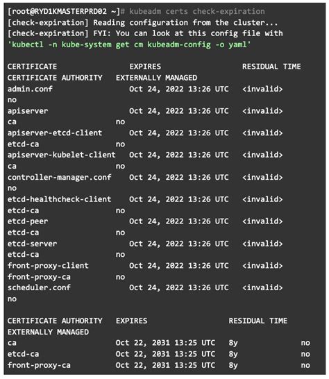 Renewing Cluster Certificates Using Kubeadm
