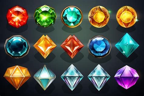 diamond game ui buttons premium ai generated image
