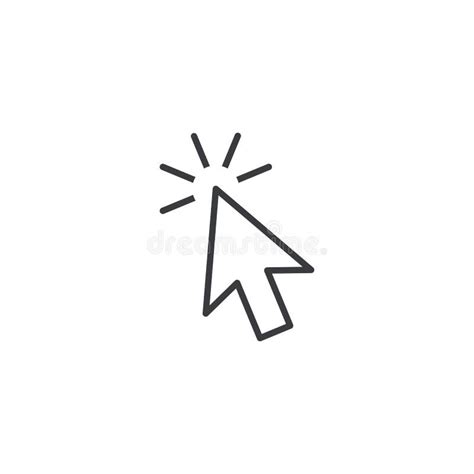 Cursor Icon Cursor Button Vector Cursor Shape Arrow Symbol Stock
