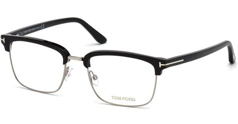 Tom Ford Mens Square Metalplastic Half Rim Optical Glasses