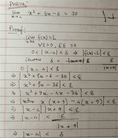 [epsilon Delta Limit Proof] Is This Correct R Homeworkhelp