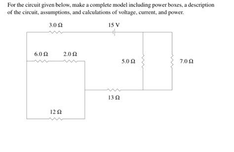 Solved For The Circuit Given Below Make A Complete Model Chegg Com