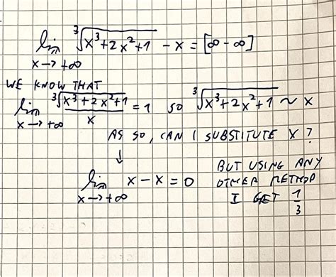 Why Cant I Use My Method To Evaluate This Limit Of A Real Function After I Extract X 3 Outside