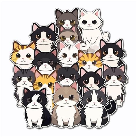 Premium Vector Meow Stickers