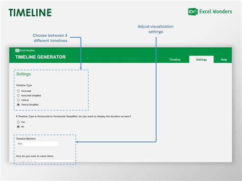 Timeline Excel Template For Project Management Editable Time Line