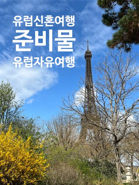 유럽신혼여행 2주 프랑스 이탈리아 신혼여행을 위한 준비물 리스트 공유 유럽자유여행 준비물