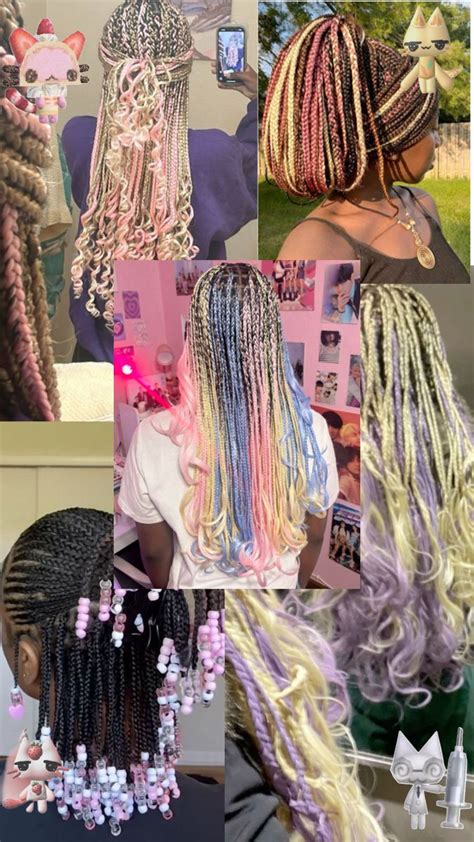 Box Braids Ideas🎀 In 2025 Cute Braided Hairstyles Cute Hair Colors