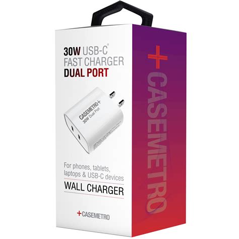 30w Fast Dual Usb C Wall Charger For Laptops Tablets And Phones