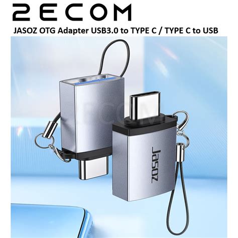 JASOZ Type C To USB Adapter Converter With OTG For Laptop Handphone Earphone USB Shopee