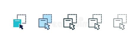 Drag And Drop Icon Vector Set On White Background Stock Illustration