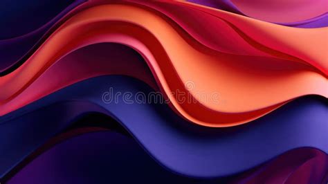 Vibrant Abstract Blue And Purple Waveform With Fluid Motion And Colorful Gradients Stock Image