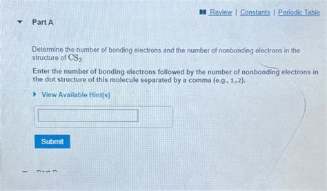 Solved Determine The Number Of Bonding Electrons And The