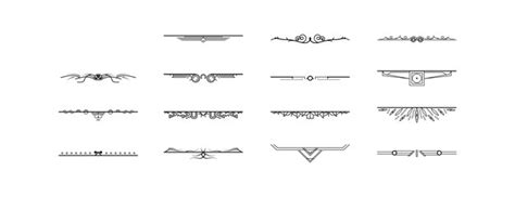 Premium Vector Set Black Simple Line Collection Doodle Border Elements Vector Design Style