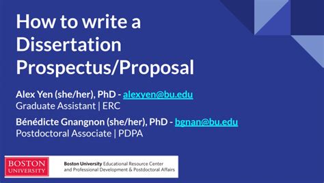 How To Write A Dissertation Prospectus Proposal Anthropology