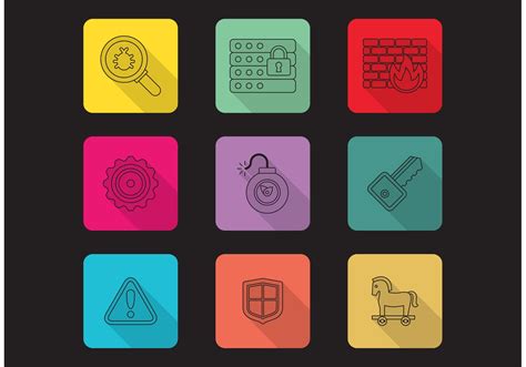 linear computer security vector icons 87056 vector art at vecteezy