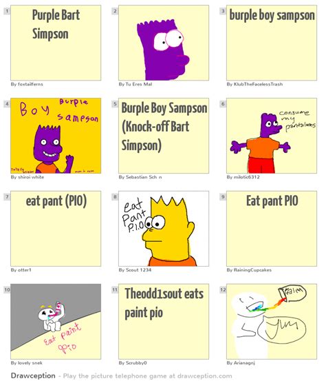 Purple Bart Simpson Drawception