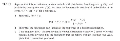 Solved Suppose That Y Is A Continuous Random Variable Chegg