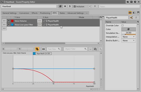 making game parameter adjustments in the graph view