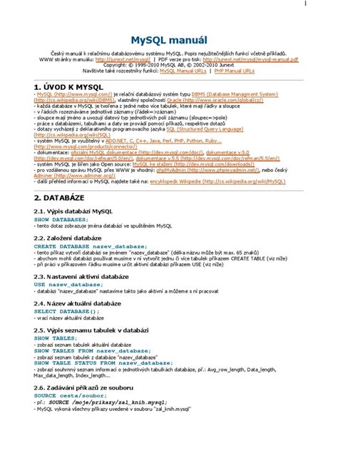 Mysql Manual Pdf