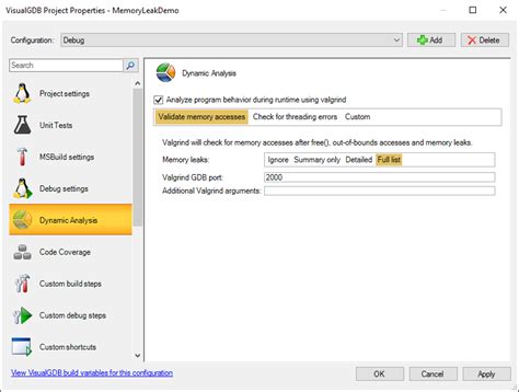 Finding Memory Leaks In Linux Programs With Visualgdb Visualgdb Tutorials