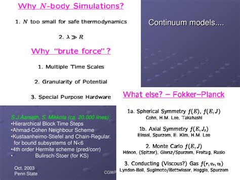 Ppt Continuum Models Of Globular Cluster Dynamics Powerpoint