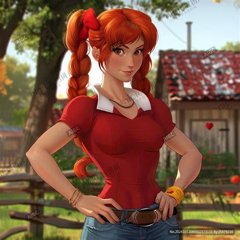 Ai创作图卡通可爱红发小姐姐 卡通写实人物 卡通写实漫画人物设计 卡通写实漫画人物 写实卡通人物 写实漫画人物 卡通农村姑娘 写实人物插画 高精女孩原画稿 乡村女孩插画 农家女麻花辫女孩 农家