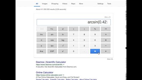 How Do Do Inverse Sin Arcsin On A Calculator YouTube