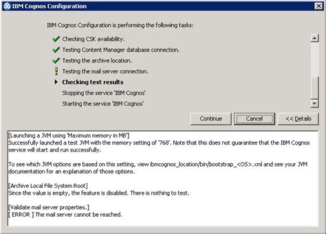 Configuring The Cognos Environment