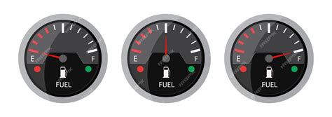 Premium Vector Fuel Gauge Meter Vector Illustration With Low Medium