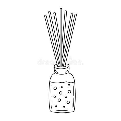 Aroma Diffuser With Bamboo Sticks For Home Stock Vector Illustration