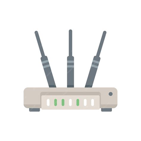 Premium Vector Computer Modem Icon Flat Vector Wifi Router Device Hub