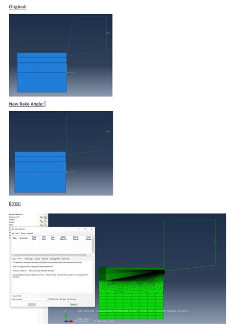 how to solve excessive distortion error in abaqus cutting simulation