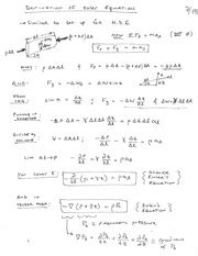 Derivation Of Euler Equation Notes Course Hero