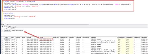 Sql Server Sql Query To Get Totime Where Maxendmeasdepth And Min