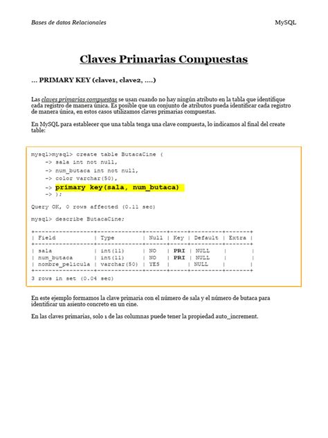 Comandos 3 Mysql Pdf Base De Datos Relacional Ciencias De La Computación