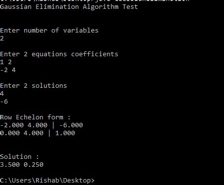 Java Program To Gaussian Elimination Algorithm Kashipara