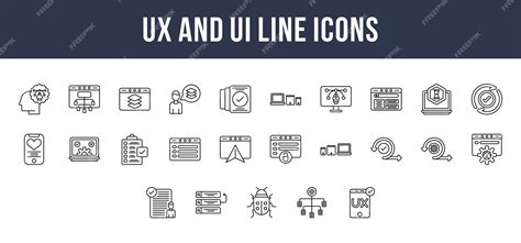 Premium Vector Ux And Ui Line Icons