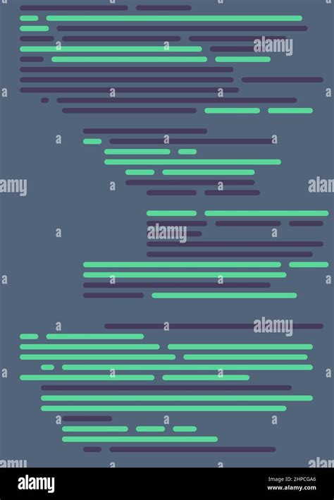 Cartoon Coding Simulated Lines Vector Illustration Stock Vector Image