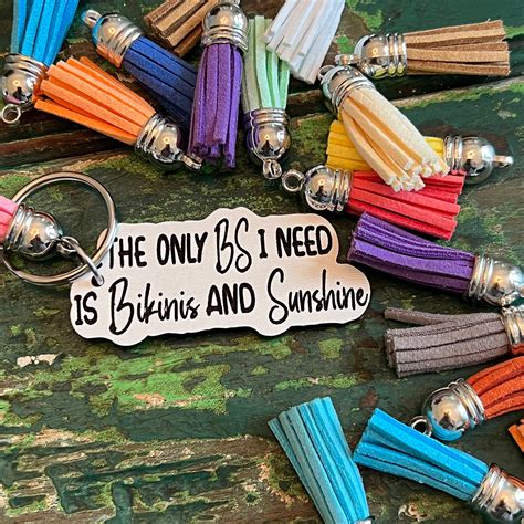 Bikinis And Sunshine Keychain Glowforge Shop