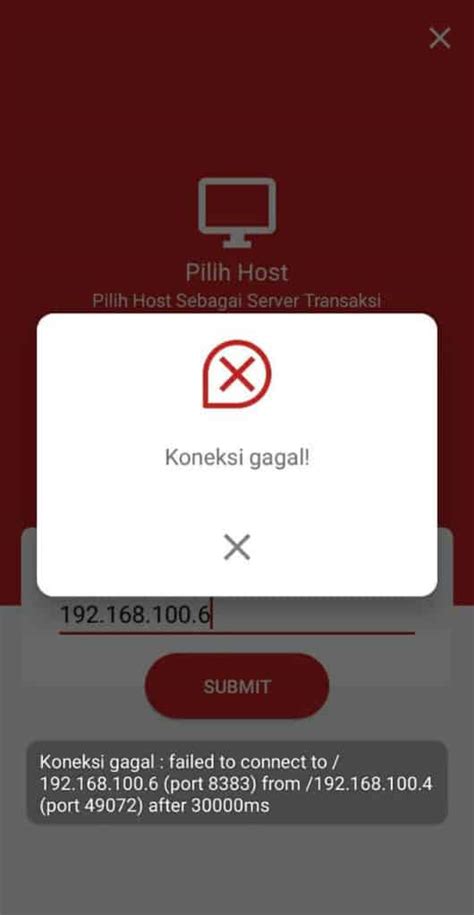 Panduan Order Taking Koneksi Gagal Failed To Connect