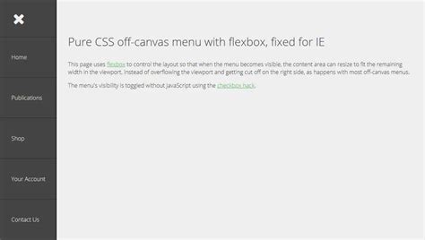 16 Css Off Canvas Menus Freefrontend