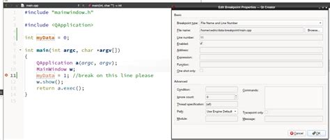 Break On Data Access At Fixed Address Confusing User Interface Qt Forum