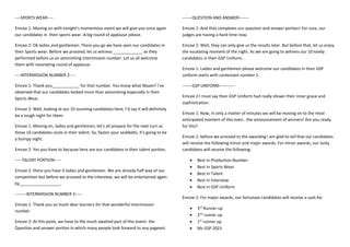 Pageant Script Docx Resume Writing And Advice Job Search