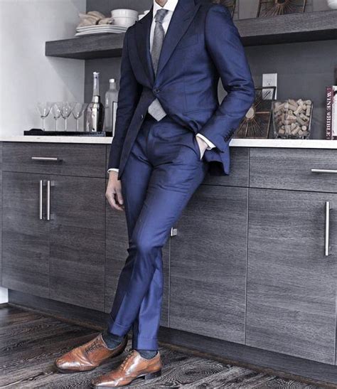 What Color Shoes To Wear With A Mens Blue Suit At Benjamin Hutchison Blog