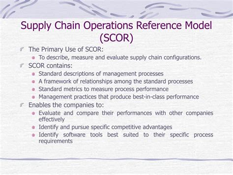 PPT Supply Chain Operations Reference Model SCOR PowerPoint