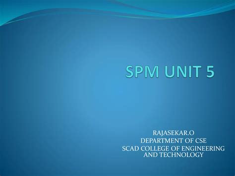 Spm Unit 5 Pdf