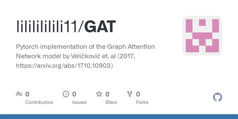 Github Lililililili11gat Pytorch Implementation Of The Graph