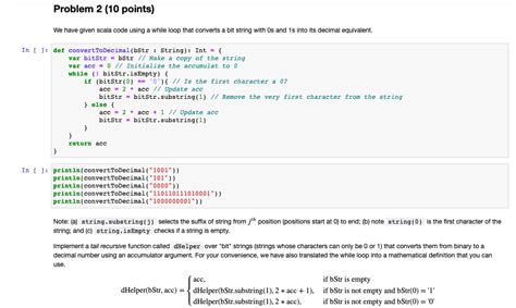 Solved Problem 2 10 Points We Have Given Scala Code Using Chegg